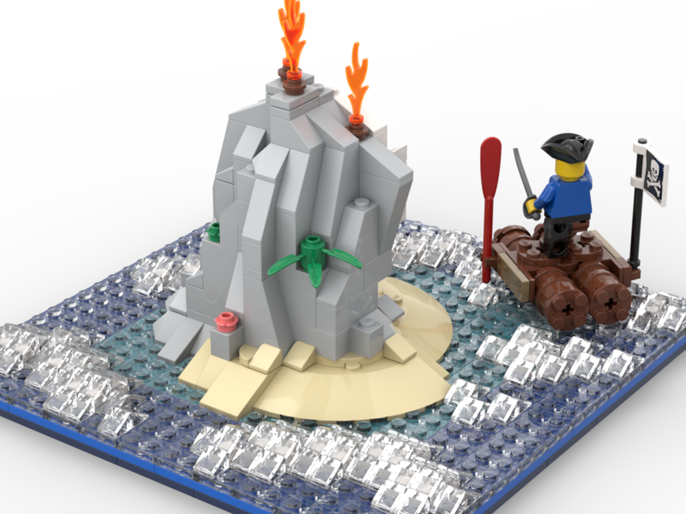 LEGO MOC Volcano Island Remake by Mikey_Brickalloti | Rebrickable ...