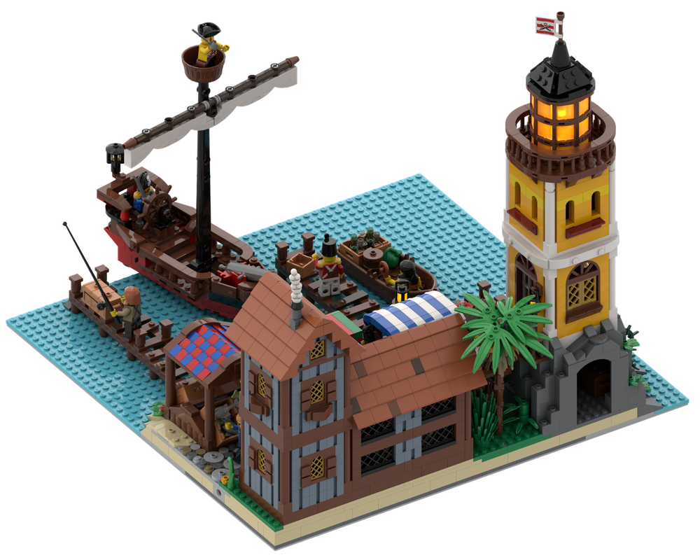 Lego Moc Harbor Pirates World 3 By Legatoflegion Rebrickable