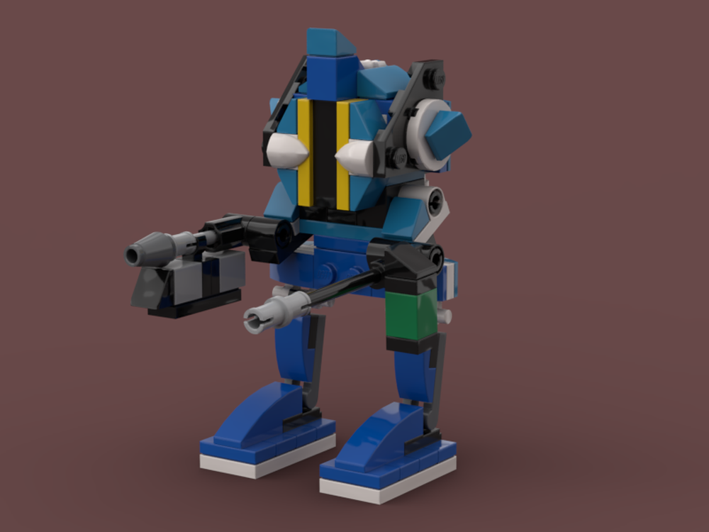 LEGO MOC Blue Mech by bruhdamnmeme | Rebrickable - Build with LEGO