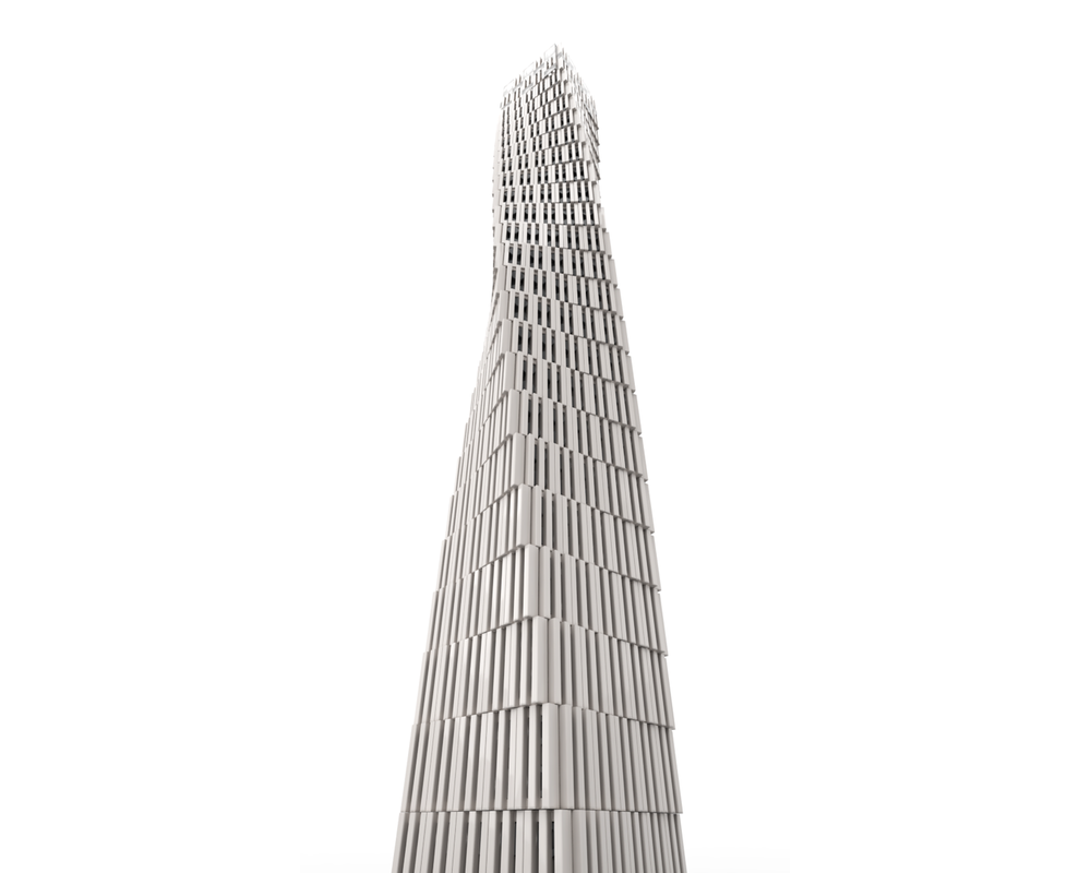 LEGO MOC-152436 Cayan Tower (Infinity Tower) Dubai 1:800 Scale by ...