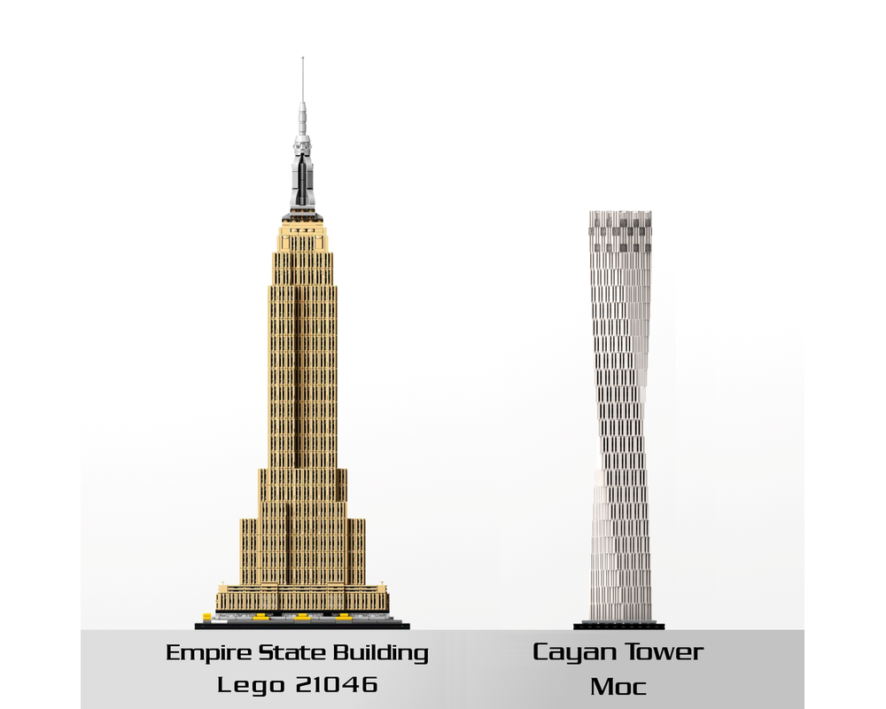 LEGO MOC Cayan Tower (Infinity Tower) Dubai 1:800 Scale by SPBrix ...