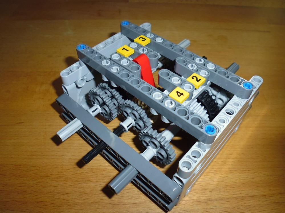 LEGO MOC 4-Speed Pusher Gearbox by Stef234 | Rebrickable - Build with LEGO