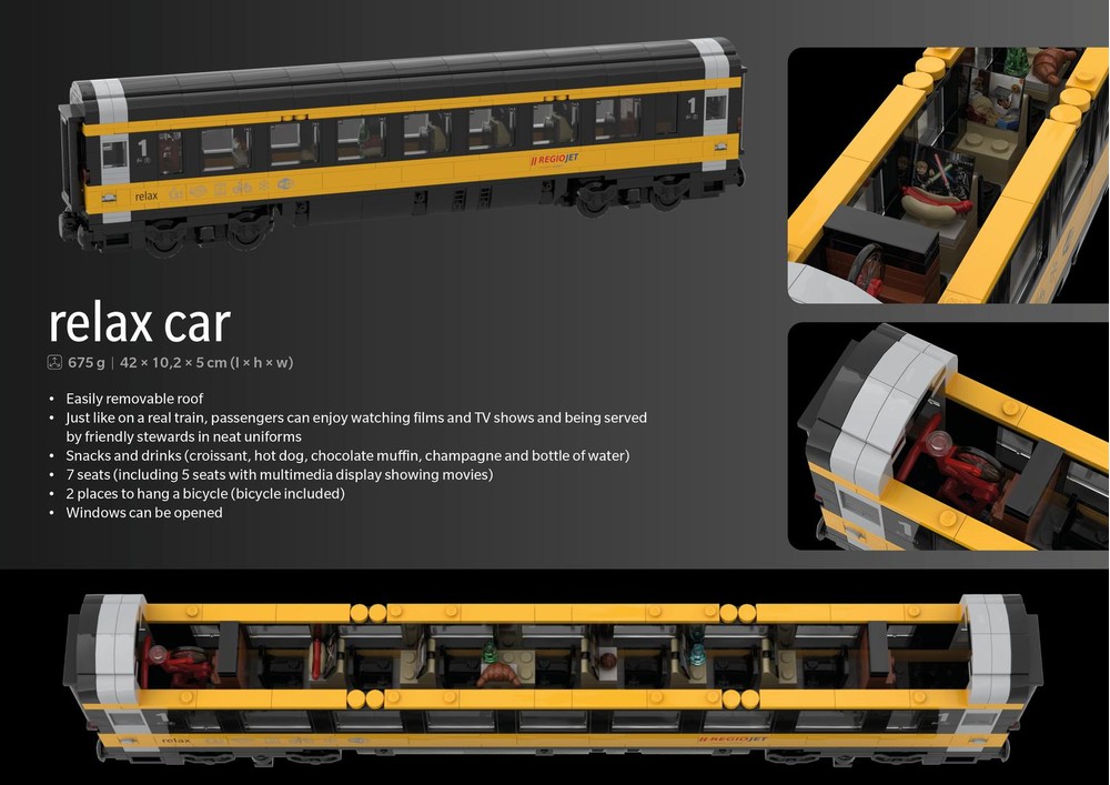 LEGO MOC Unique motorised RegioJet train by jirin_ | Rebrickable ...