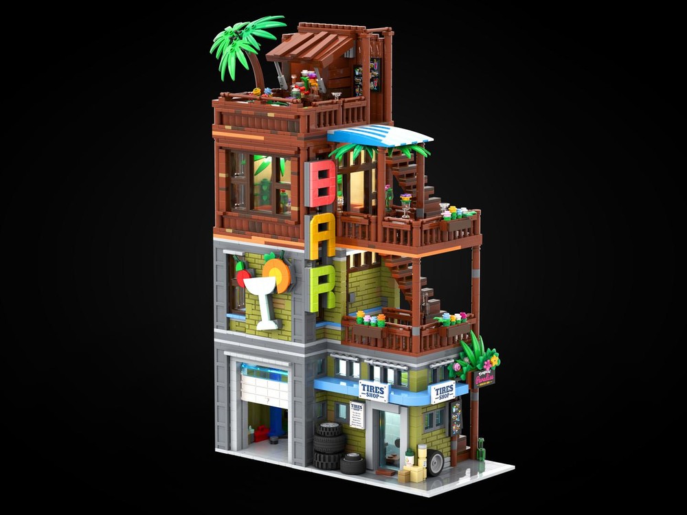 LEGO MOC Cocktail Bar & Tire Shop by PriBri | Rebrickable - Build with LEGO