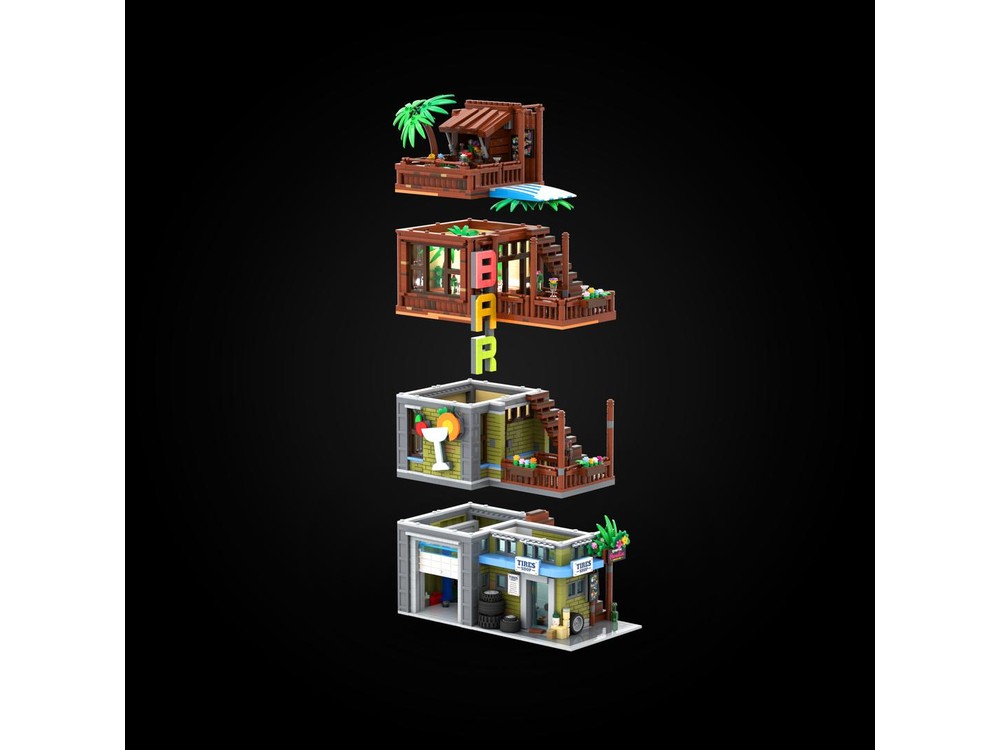 Lego Moc Cocktail Bar And Tire Shop By Pribri Rebrickable Build With Lego
