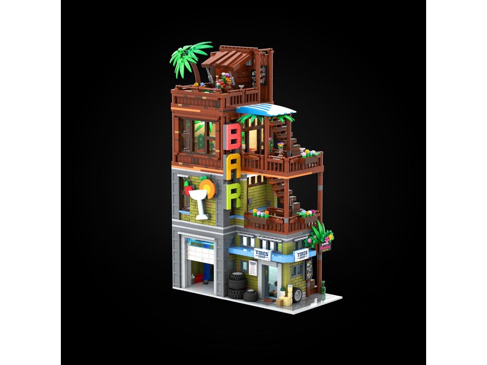 LEGO MOC Cocktail Bar & Tire Shop by PriBri | Rebrickable - Build with LEGO