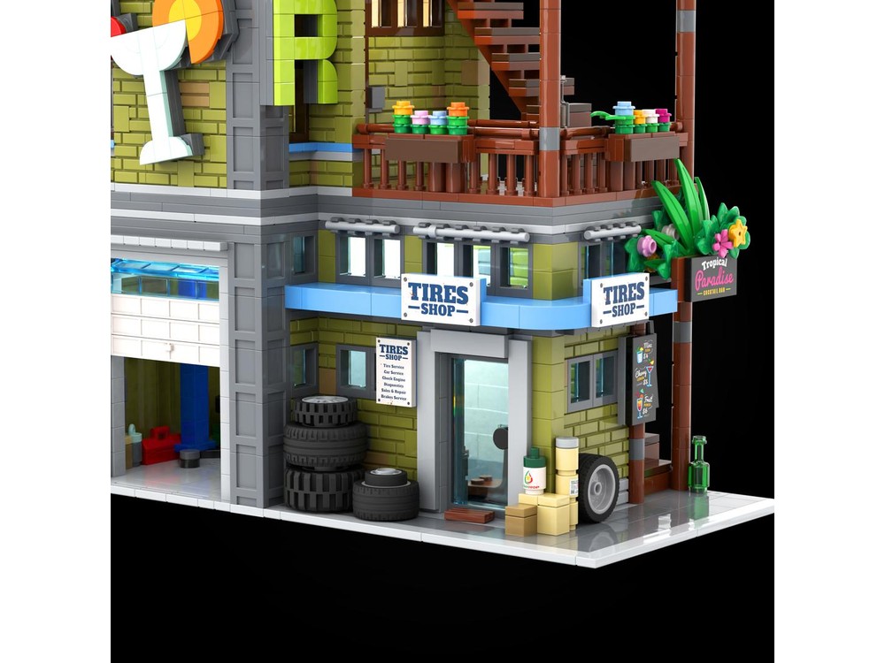 LEGO MOC Cocktail Bar & Tire Shop by PriBri | Rebrickable - Build with LEGO