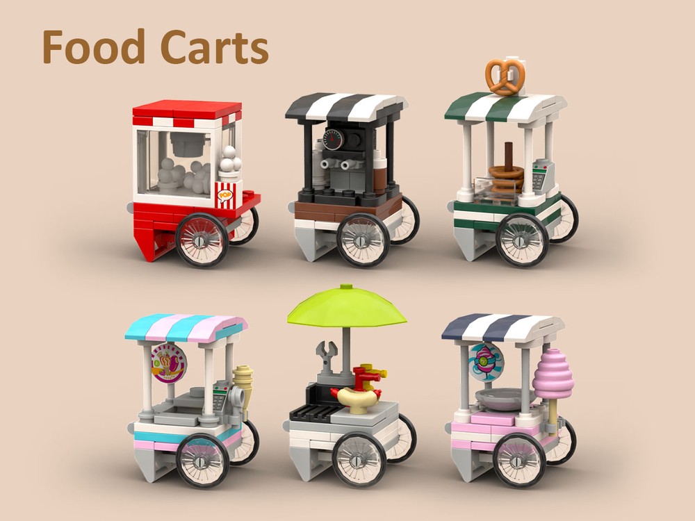 LEGO MOC Food Carts by Xenlc | Rebrickable - Build with LEGO
