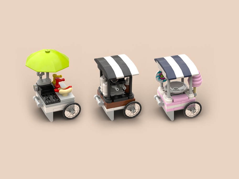 LEGO MOC Food Carts by Xenlc | Rebrickable - Build with LEGO