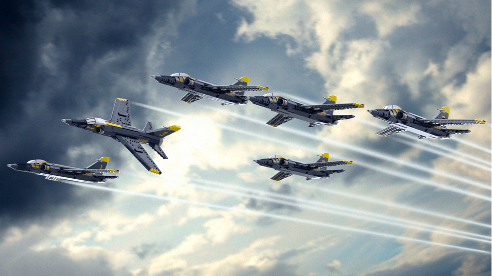 LEGO MOC 1:35 Scale F-11 Tiger (Blue Angels, Red & Gray Camo) by ...