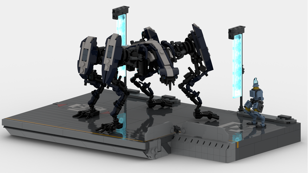 Lego Moc Warframe The Jackal By Mannok Rebrickable Build With Lego