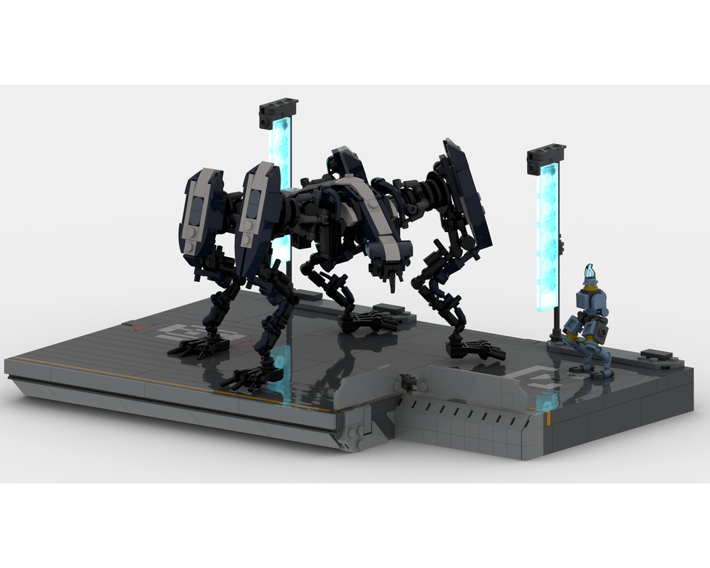Lego Moc Warframe The Jackal By Mannok Rebrickable Build With Lego