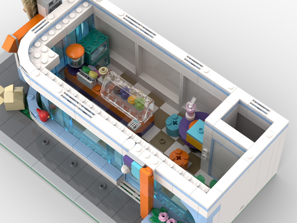 Lego Moc Corner City Dessert By Noobricks Rebrickable Build With Lego