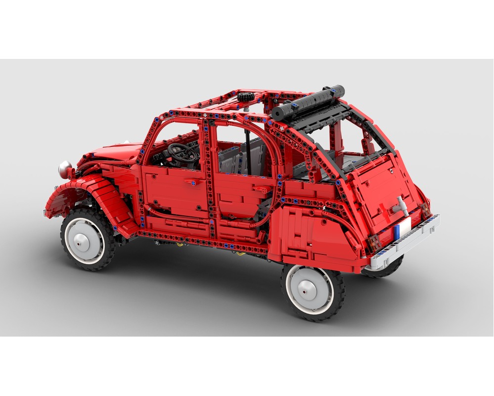 LEGO MOC Citroen 2CV Red (Enhanced) by Nico71 | Rebrickable - Build ...
