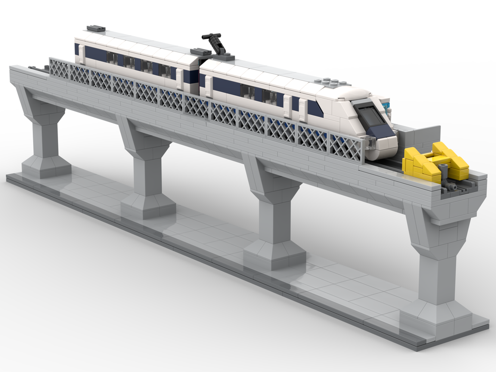 Lego Moc High Speed Train Station By Jmodsbricks Rebrickable