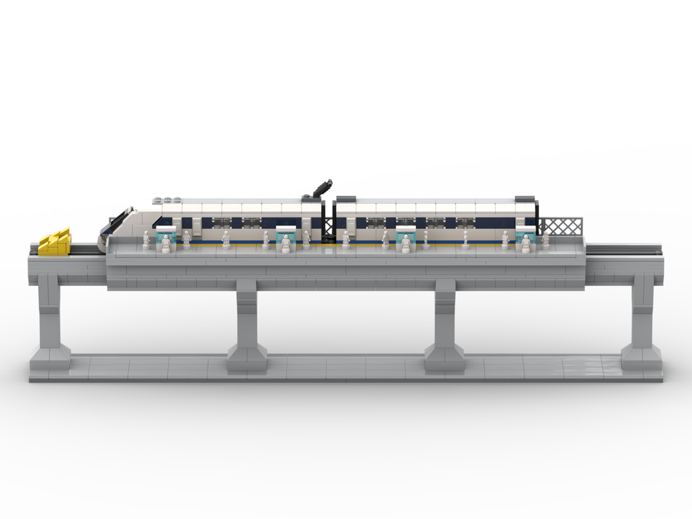 Lego Moc High Speed Train Station By Jmodsbricks Rebrickable