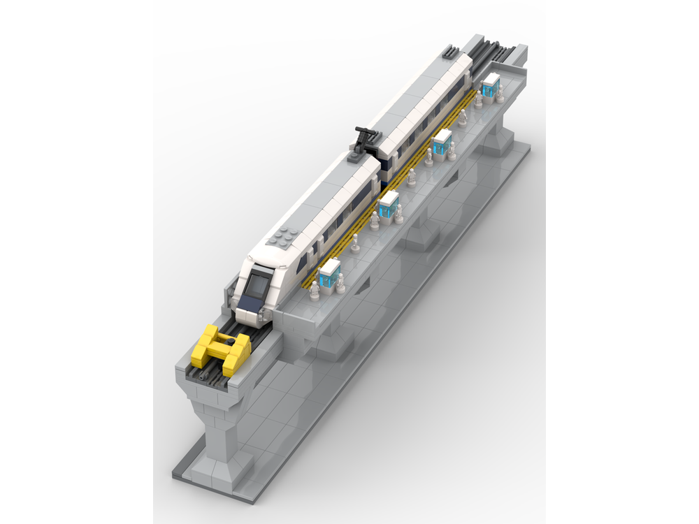 Lego Moc High Speed Train Station By Jmodsbricks Rebrickable