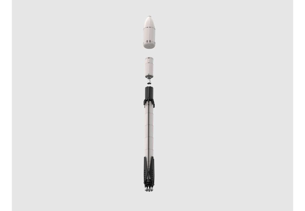 LEGO MOC SpaceX Falcon 9 with payload by LooneyBricks | Rebrickable ...