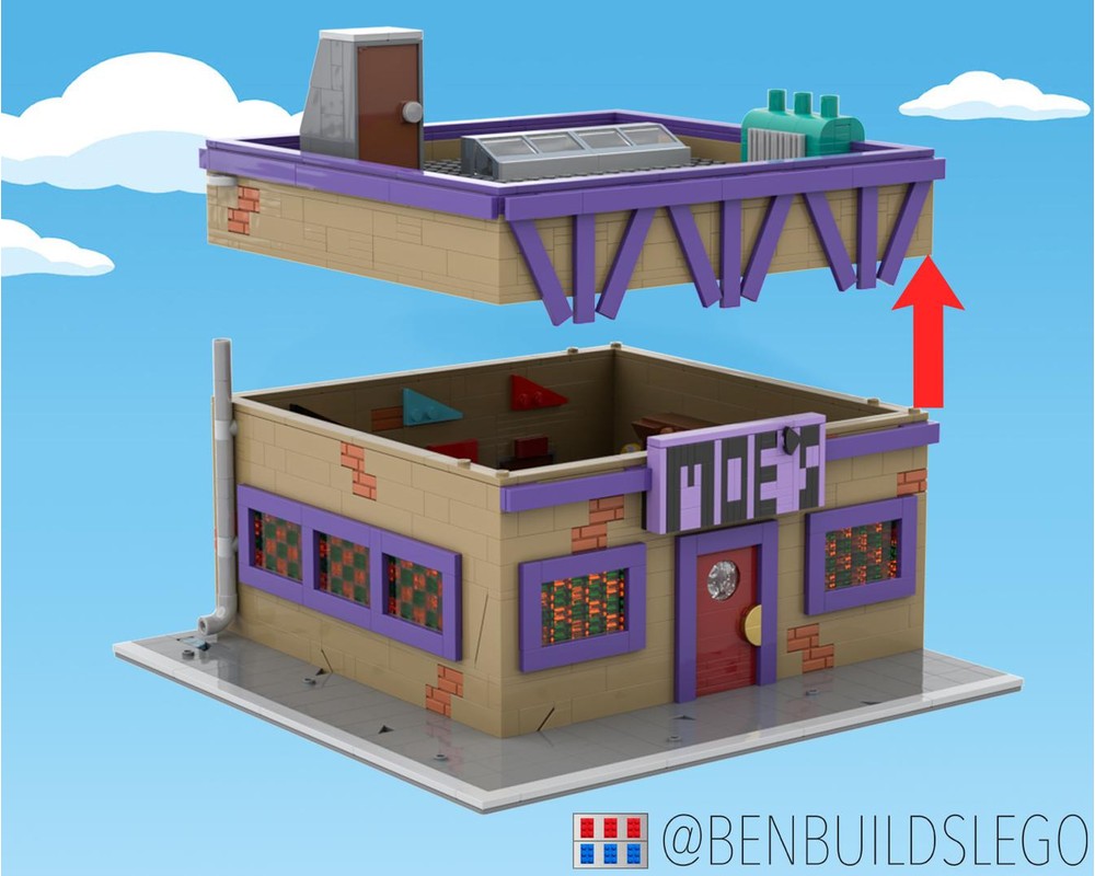 Lego Moc Modular Moes Tavern By Benbuildslego Rebrickable Build