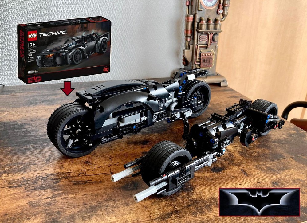 LEGO MOC Batcycle and Batpod by CreationCaravan (Brad Barber) | Rebrickable - Build with LEGO