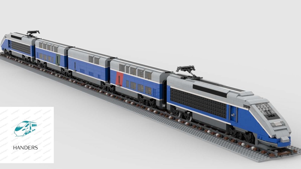 LEGO MOC French double flat Train Grand Vitesse by Handers ...