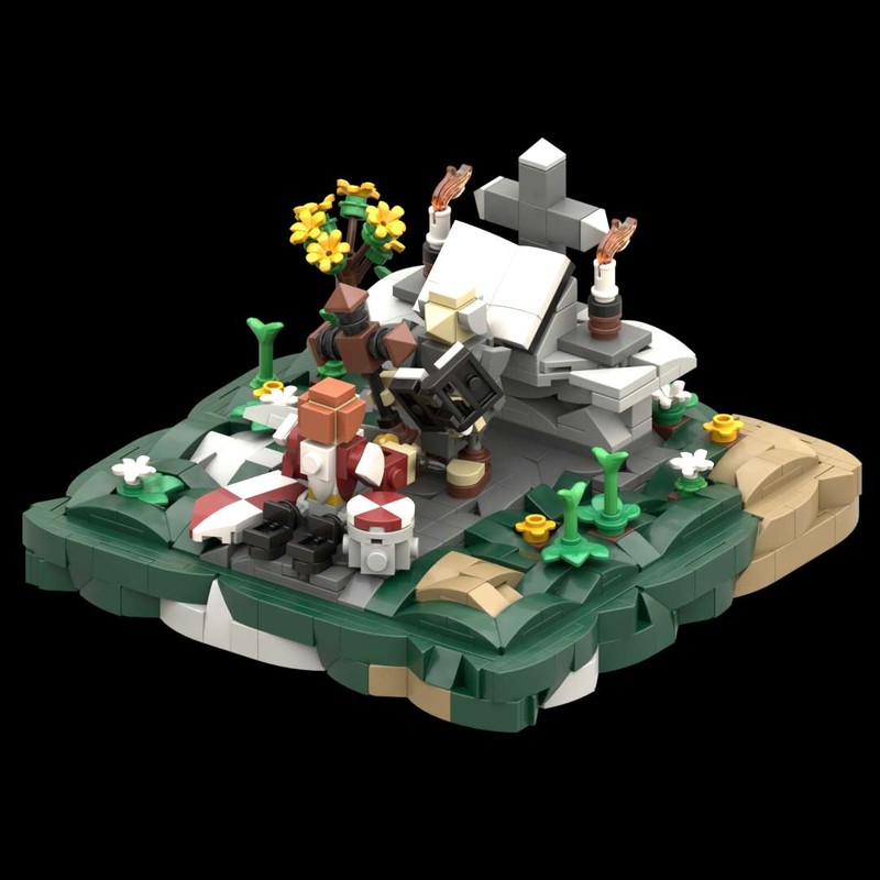 LEGO MOC The knight gets the blessing at the stone altar. by dariusdrum ...