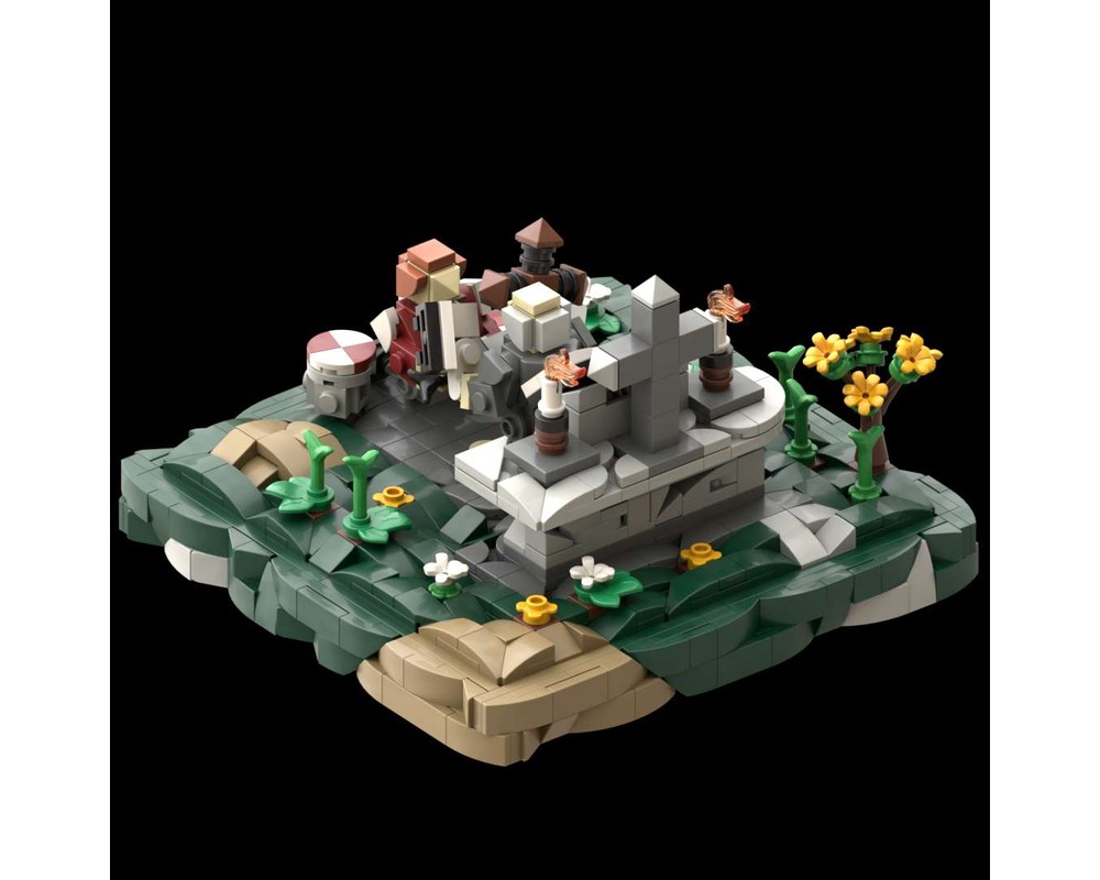 LEGO MOC The knight gets the blessing at the stone altar. by dariusdrum ...