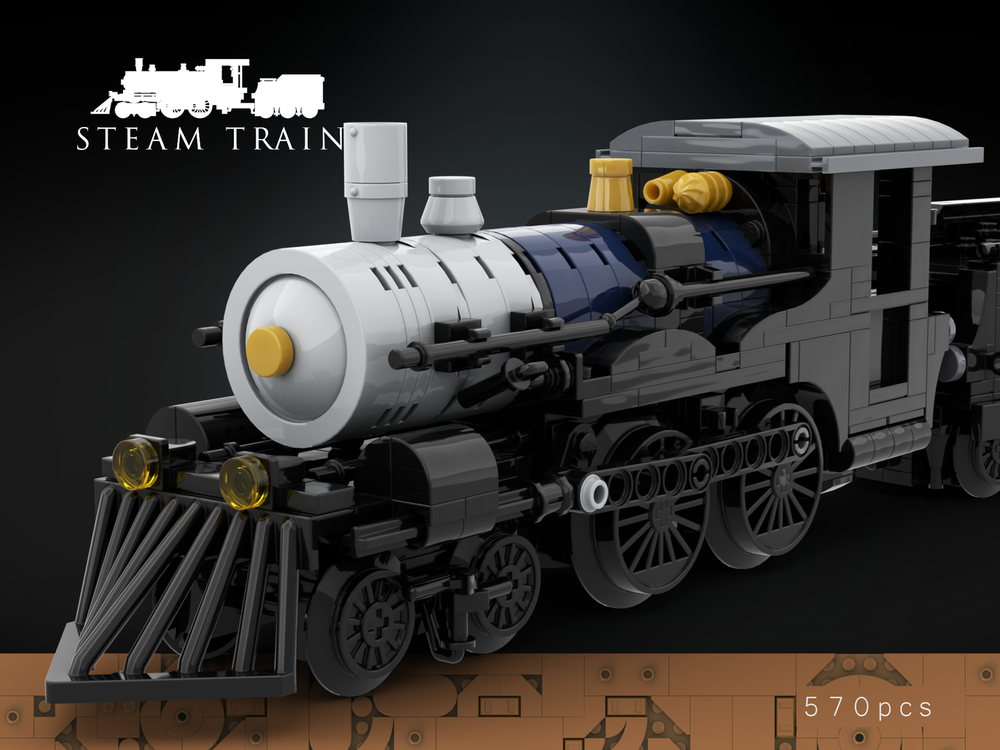 Lego Moc Steam Train By Marius2002 Rebrickable Build With Lego