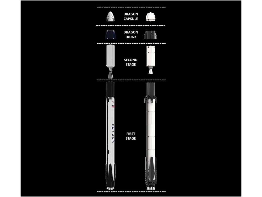 LEGO MOC SpaceX Falcon 9 with dragon capsule by LooneyBricks ...