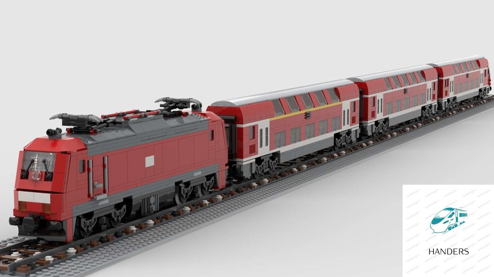 LEGO MOC German double flat Regional Train by Handers | Rebrickable - Build with LEGO