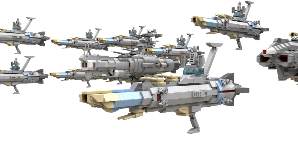Lego Moc Space Battleship Yamato Uncf Escort Ship By Apenello
