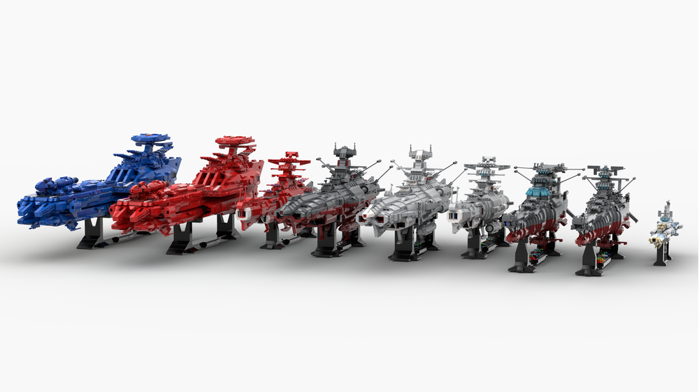Lego Moc Space Battleship Yamato Uncf Escort Ship By Apenello