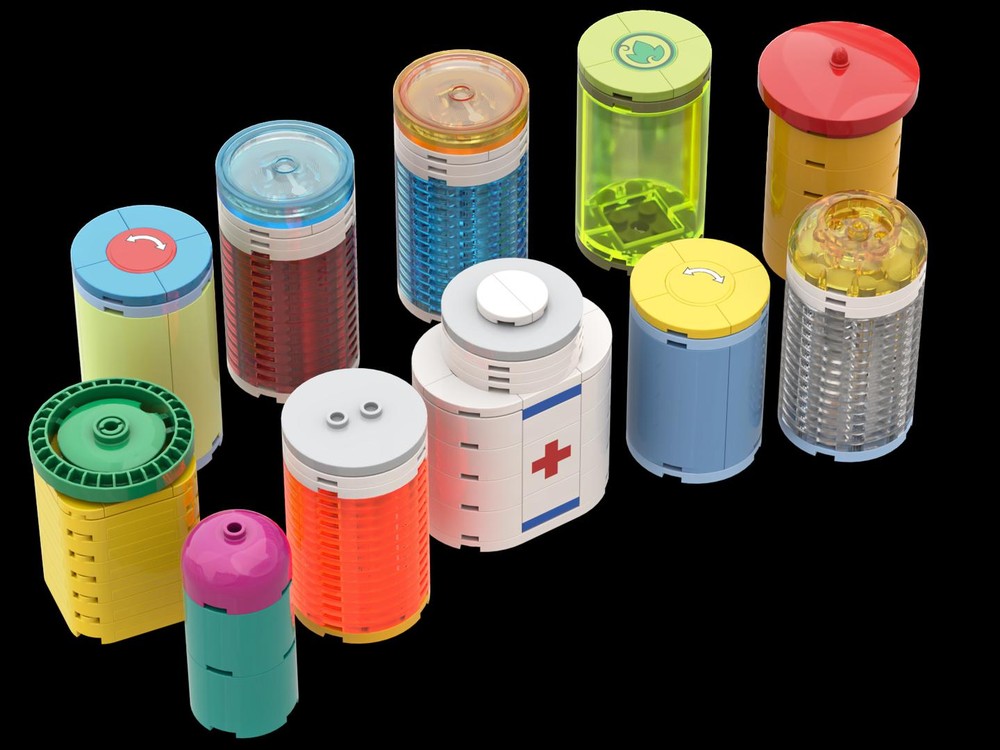 LEGO MOC Pills and Pill Bottles by Thomus_Bean | Rebrickable - Build ...