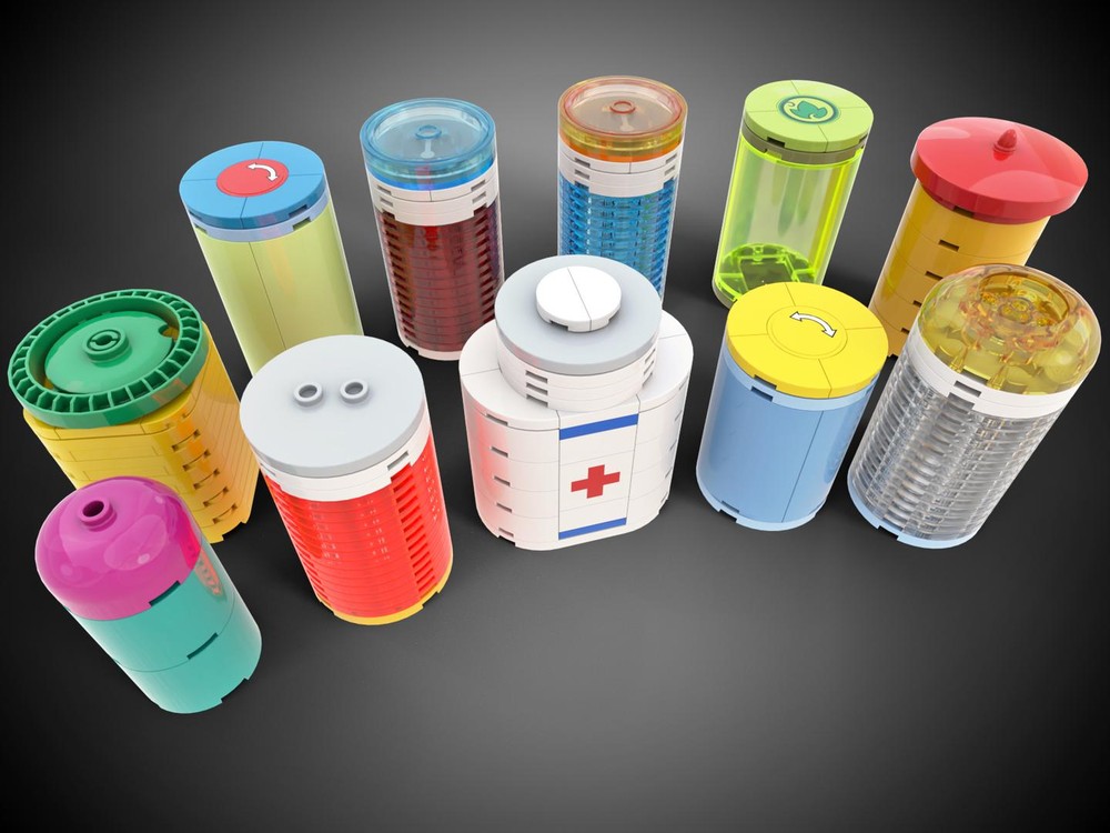 LEGO MOC Pills and Pill Bottles by Thomus_Bean | Rebrickable - Build ...