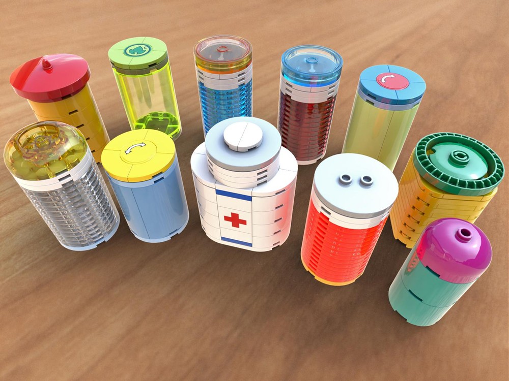 LEGO MOC Pills and Pill Bottles by Thomus_Bean | Rebrickable - Build ...