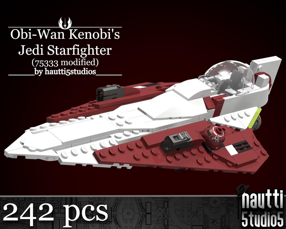 LEGO MOC Obi-Wan’s Delta-7 Starfighter (75333 modified, NO EXTRA PIECES ...