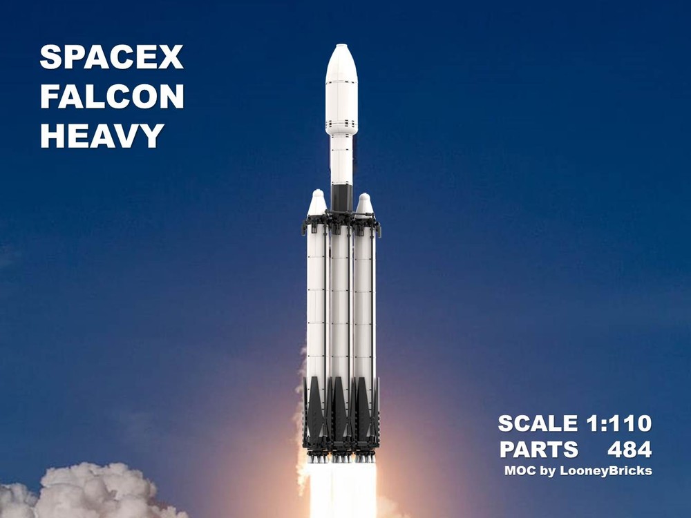 LEGO MOC SpaceX Falcon Heavy by LooneyBricks | Rebrickable - Build with ... LEGO MOC SpaceX Falcon Heavy by LooneyBricks | Rebrickable - Build with ...