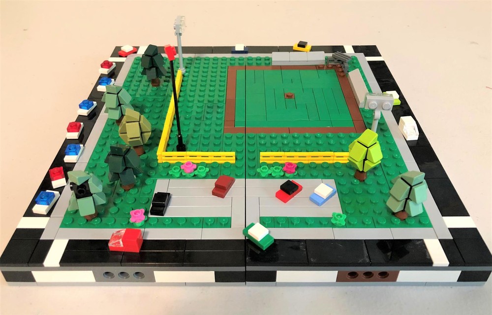 LEGO MOC Micro baseball field with police chase by Camobricktape ...