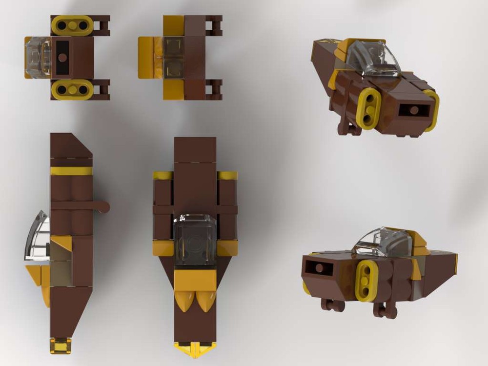 LEGO MOC Submarino marrón by DMGLego | Rebrickable - Build with LEGO