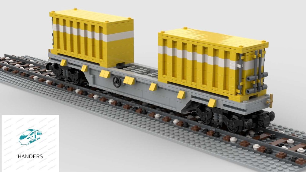 LEGO MOC Swiss postal container wagon by Handers | Rebrickable - Build ...