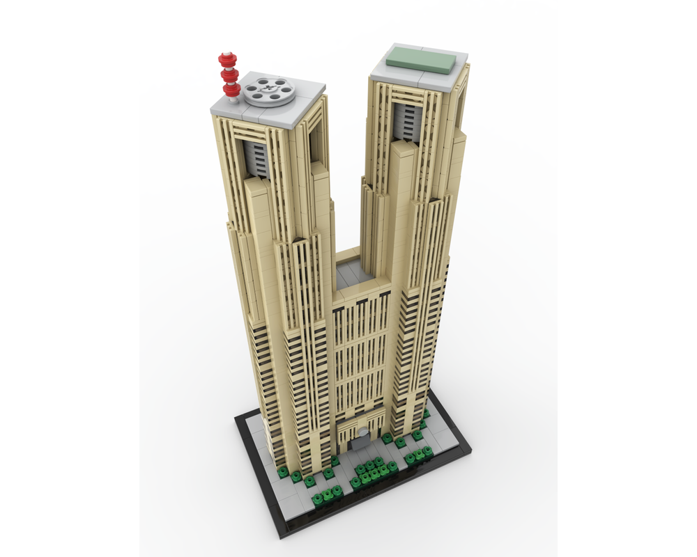 LEGO MOC Tokyo Metropolitan Government Building 1:800 Scale (Tochō) by ...