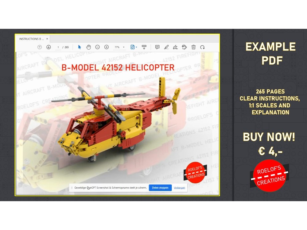 Lego Moc 42152 B Model Helicopter By Roelofs Creations Rebrickable