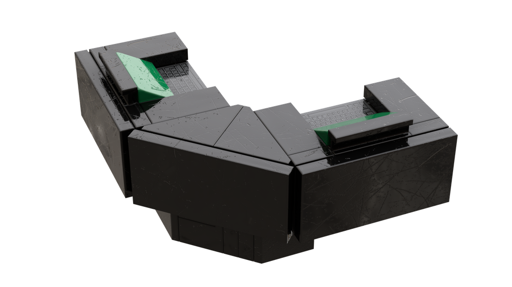 LEGO MOC EDC Integrated Desk by Brigs | Rebrickable - Build with LEGO