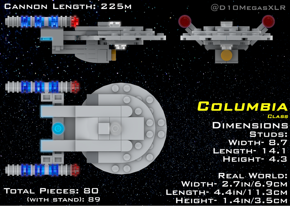 LEGO MOC Columbia Class by D10MegasXLR | Rebrickable - Build with LEGO