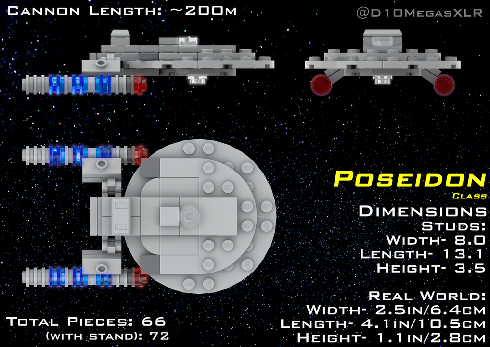 LEGO MOC Poseidon Class by D10MegasXLR | Rebrickable - Build with LEGO