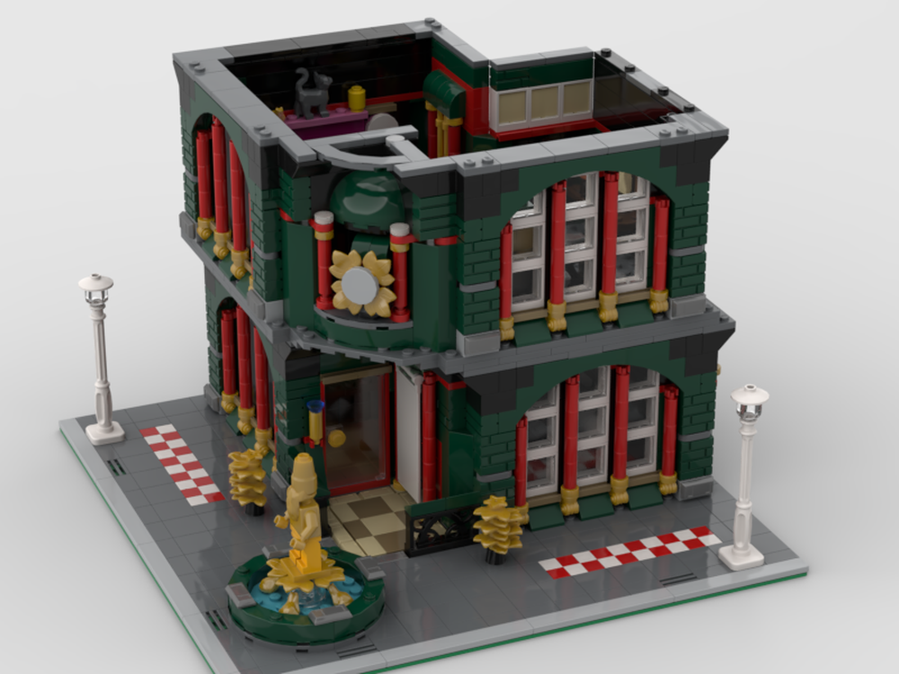 Lego Moc Modular Irish Pub By Dioxity Rebrickable Build With Lego