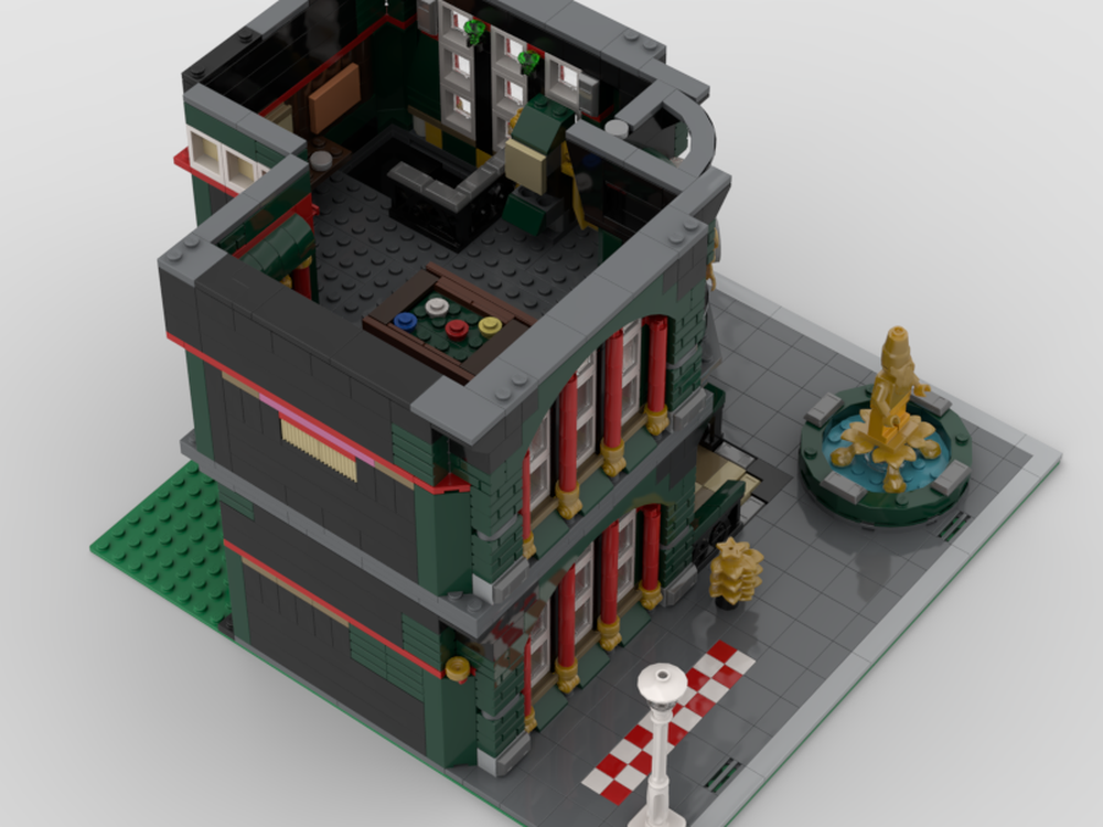 Lego Moc Modular Irish Pub By Dioxity Rebrickable Build With Lego