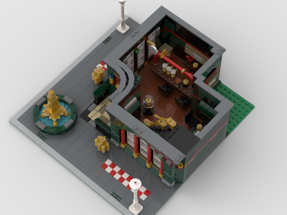 Lego Moc Modular Irish Pub By Dioxity Rebrickable Build With Lego