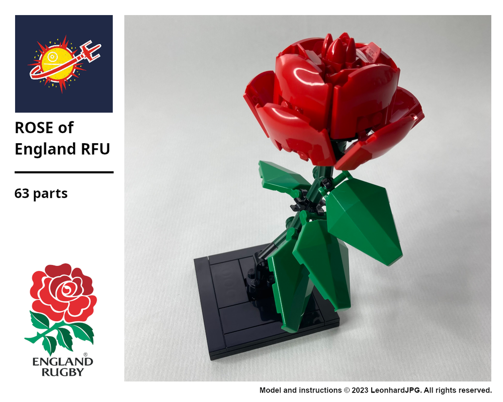 LEGO MOC ROSE of England RFU by LeonhardJPG | Rebrickable - Build with LEGO