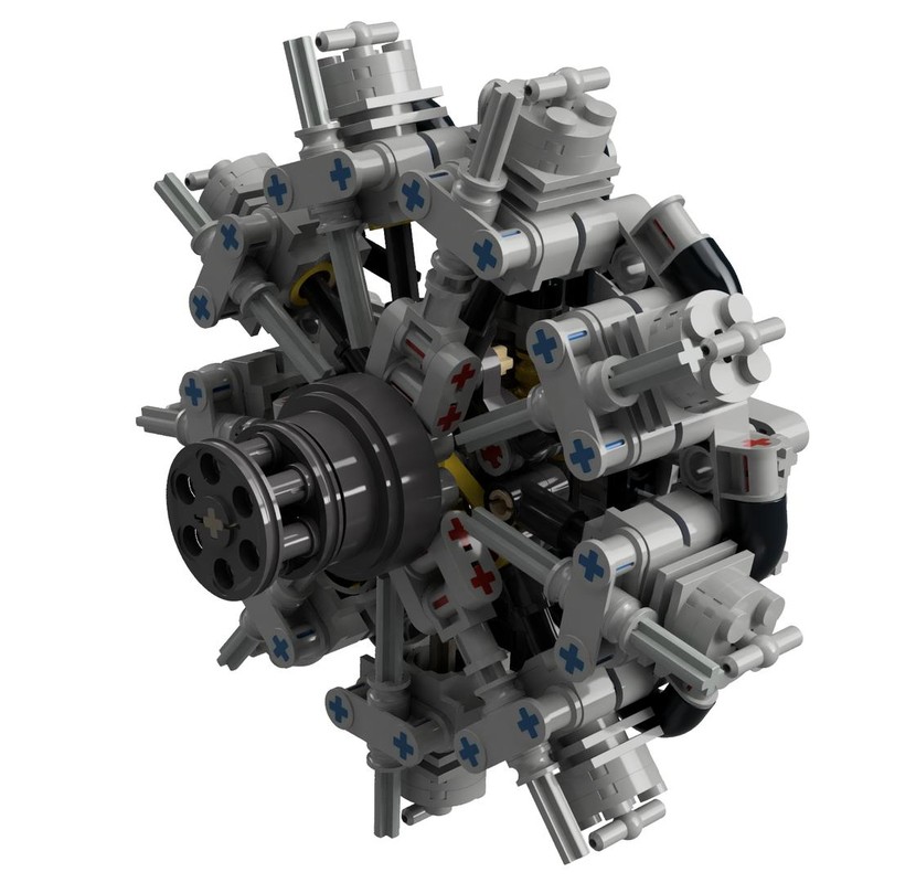 LEGO MOC 9 Cylinder Rotary Radial Engine by WPNGLS | Rebrickable ...